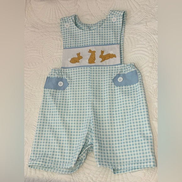 cute and catchy boutique | One Pieces | Blue Gingham Shortall With ...
